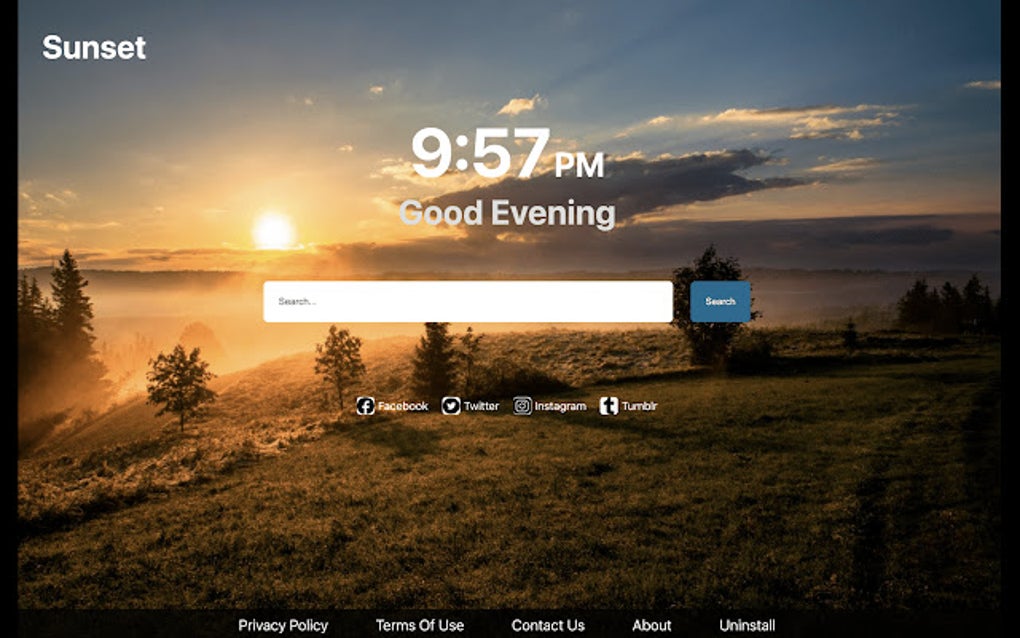 Sunset Backgrounds cho Google Chrome - Tiện ích mở rộng Tải về