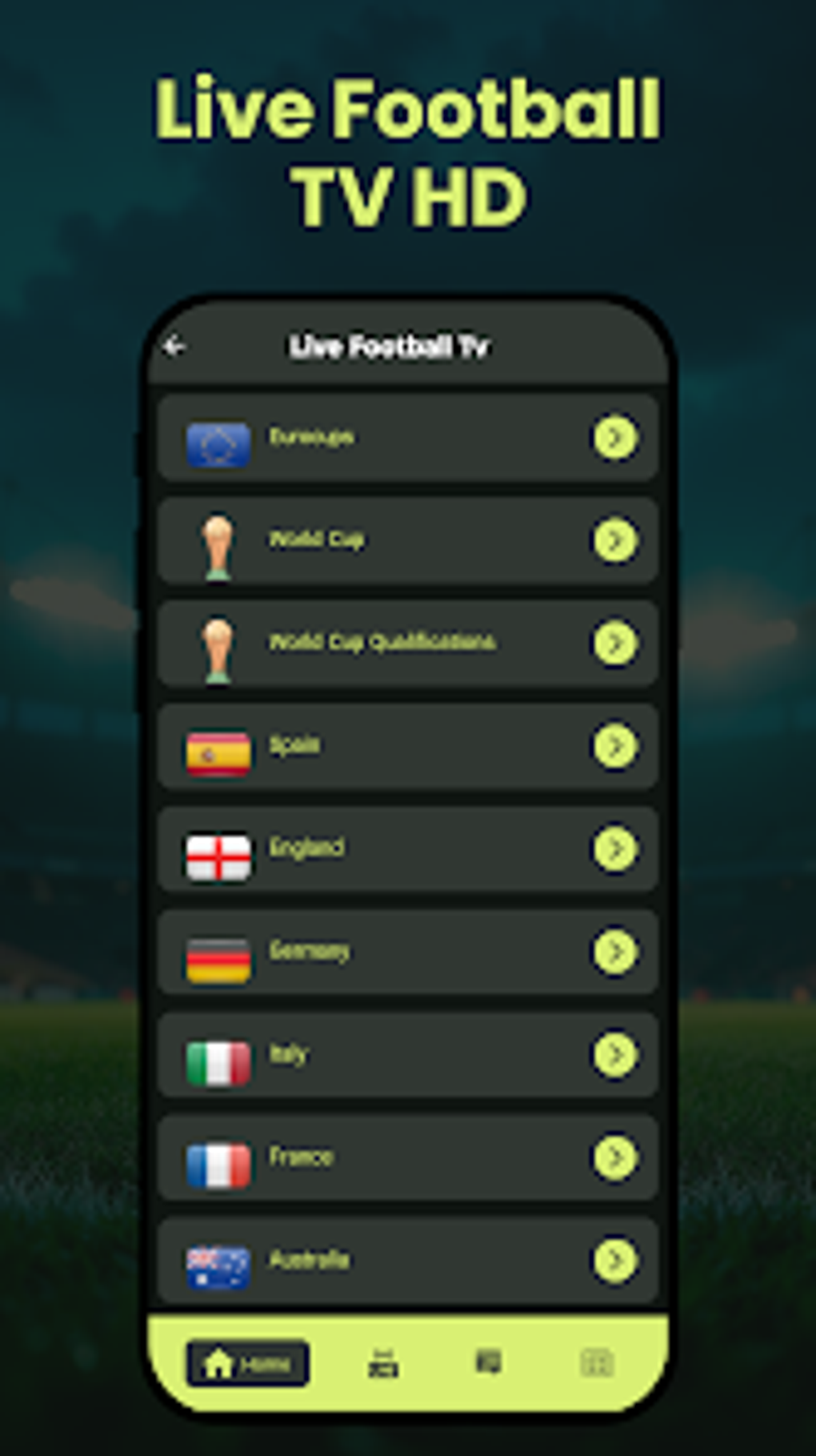 Live Football TV HD Streaming สำหรับ Android - ดาวน์โหลด