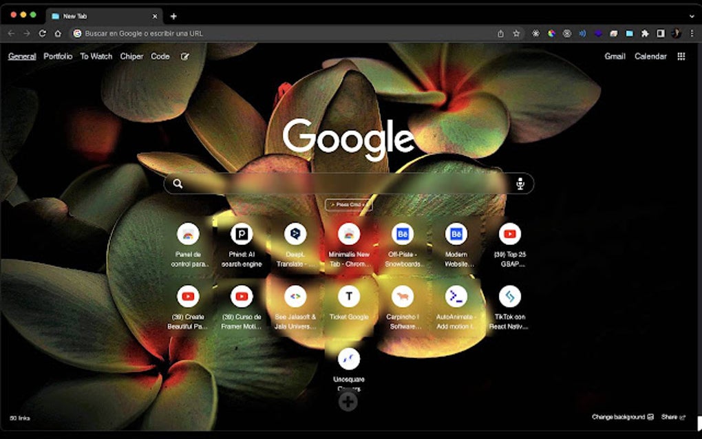 Minimalis New Tab para Google Chrome - Extensión Descargar