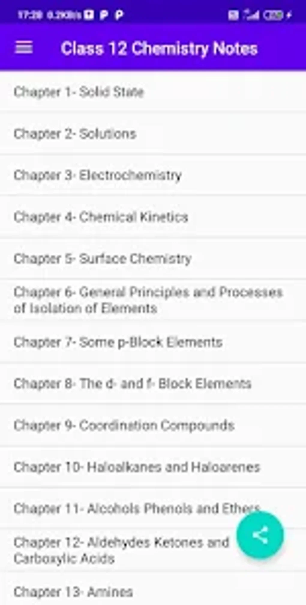 Class 12 Chemistry Notes per Android - Download