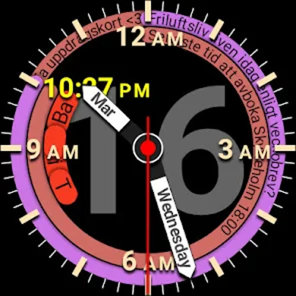 Agenda12h Watch Face Lite for Android - Download