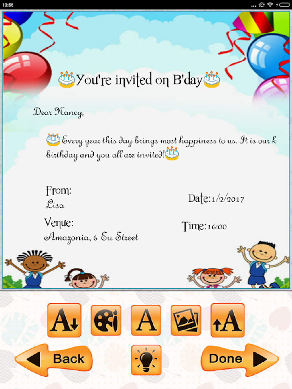 Kids Birthday Invitation Maker APK for Android - Download