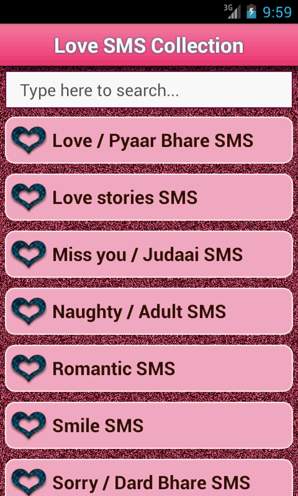 Android için Love SMS collection APK - İndir