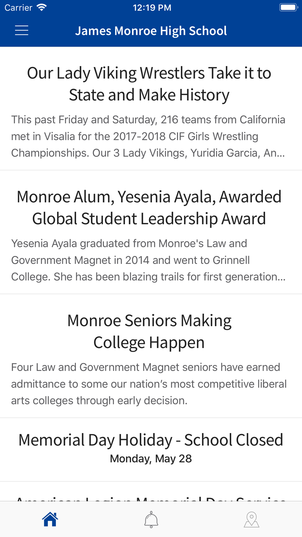 James Monroe High School para iPhone - Descargar