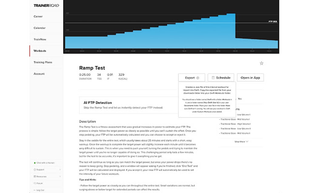 TrainerRoad Workout Exporter for Zwift pour Google Chrome - Extension ...