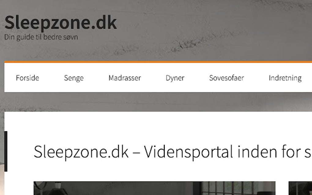 Senge test - Sleepzone.dk para Google Chrome - Extensión Descargar