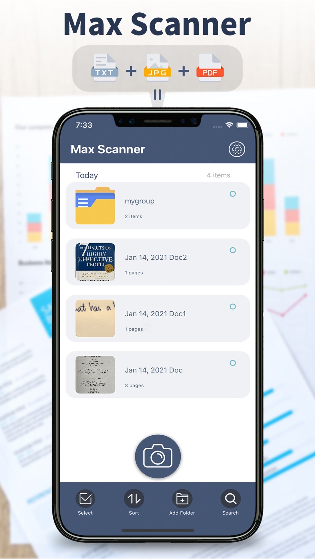 Max Scanner para iPhone - Descargar