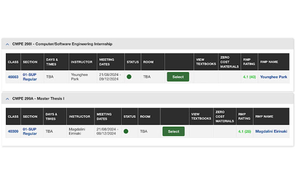 SJSU RateMyProfessors pour Google Chrome - Extension Télécharger