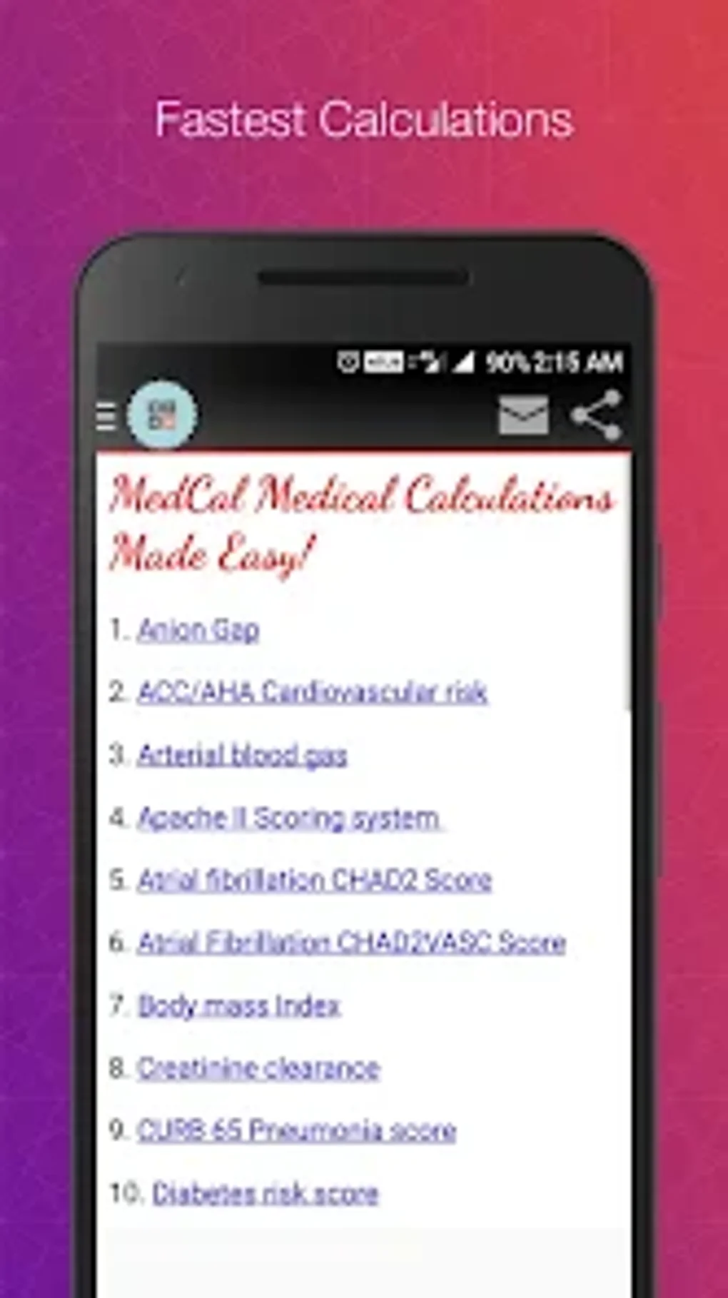 MedCal Lite Fastest Medical Ca para Android - Descargar