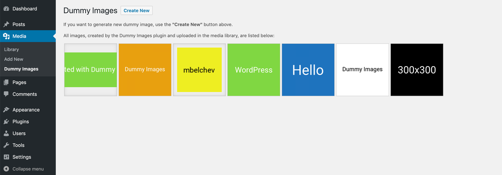 Dummy Images para WordPress - Descargar