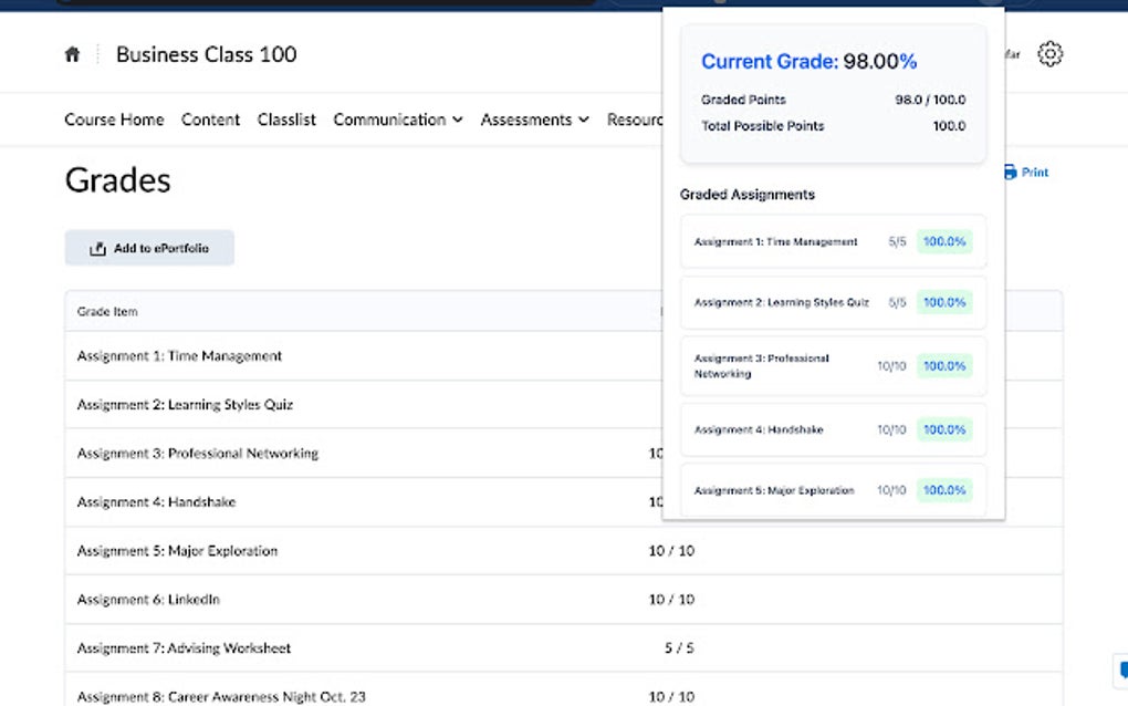 D2L Grade Calculator for Google Chrome - Extension Download