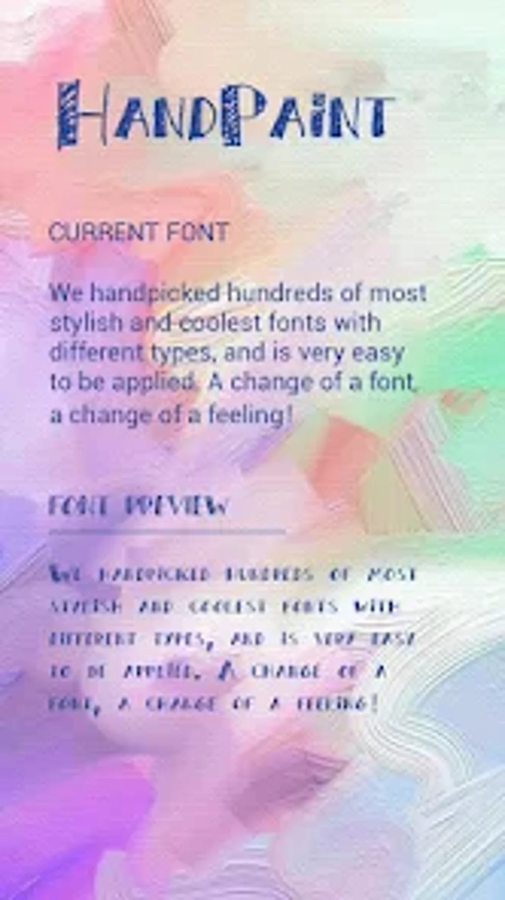 Hand Paint Font for FlipFont for Android - Download