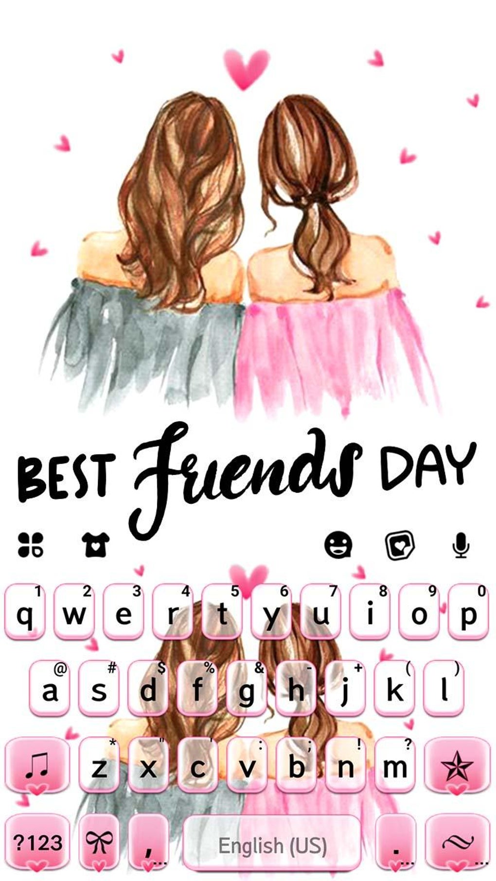 Best Friends Day Keyboard Background for Android - Download