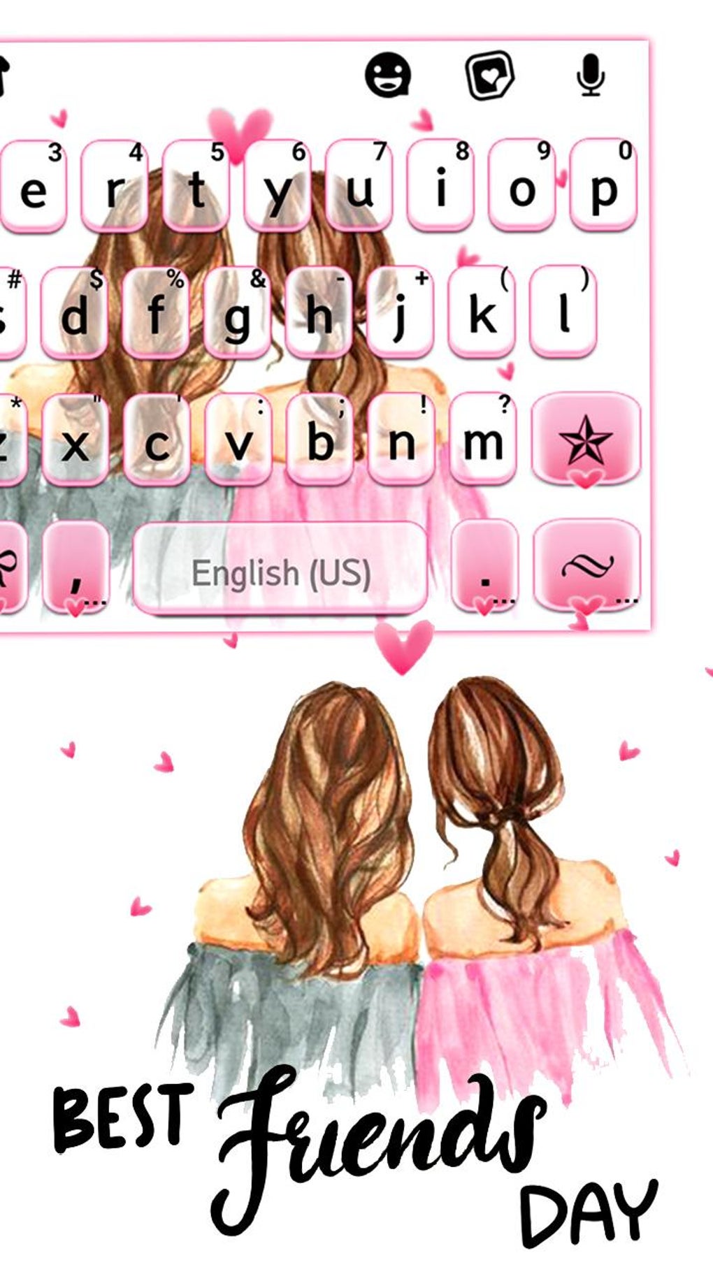 Best Friends Day Keyboard Background for Android - Download