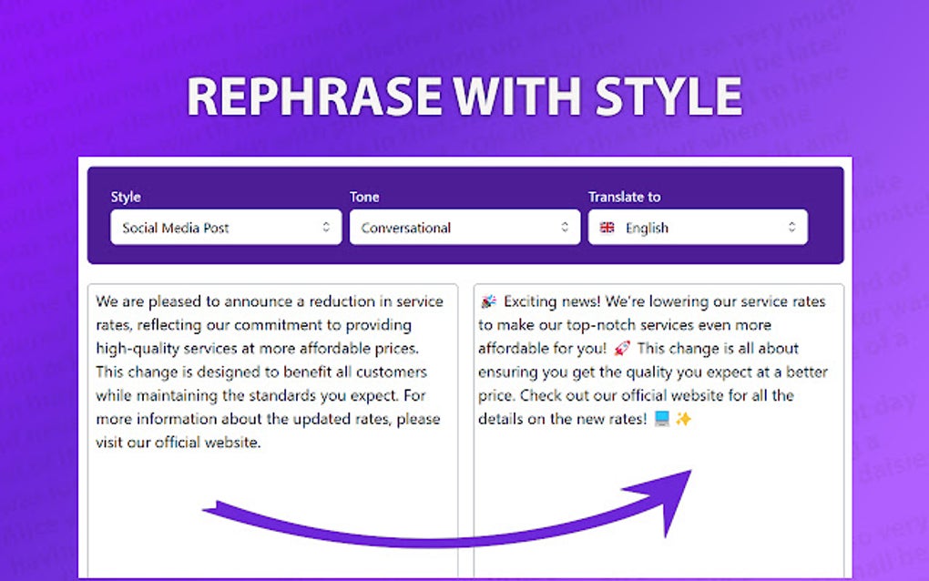 Paraphrase Tool per Google Chrome - Estensione Download