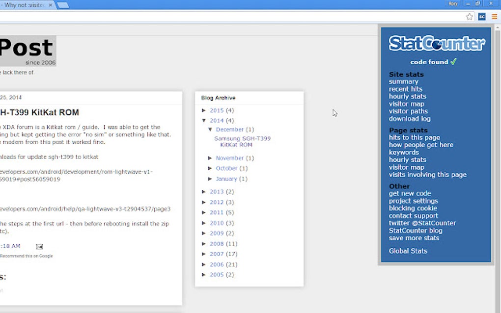 StatCounter Code Checker Google Chrome 용 - 확장 프로그램 다운로드