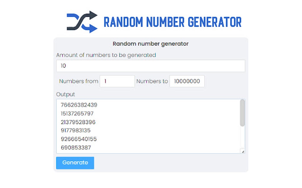 Random number generator para Google Chrome - Extensión Descargar