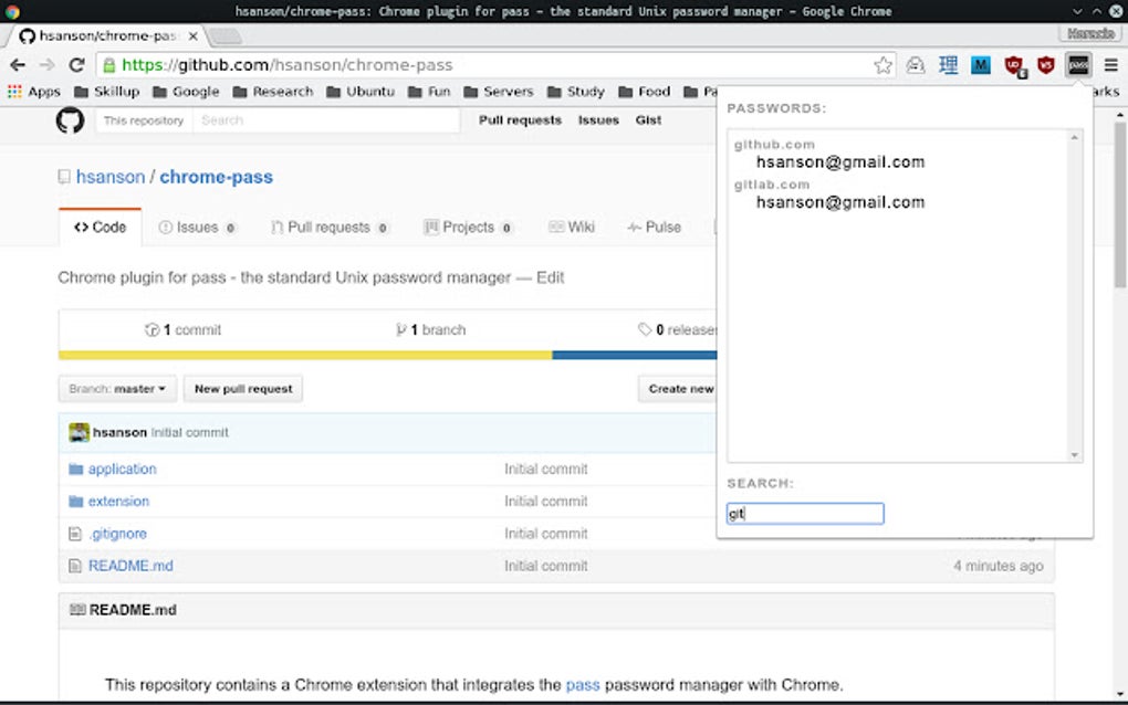 chrome-pass (ZX2C4) para Google Chrome - Extensión Descargar