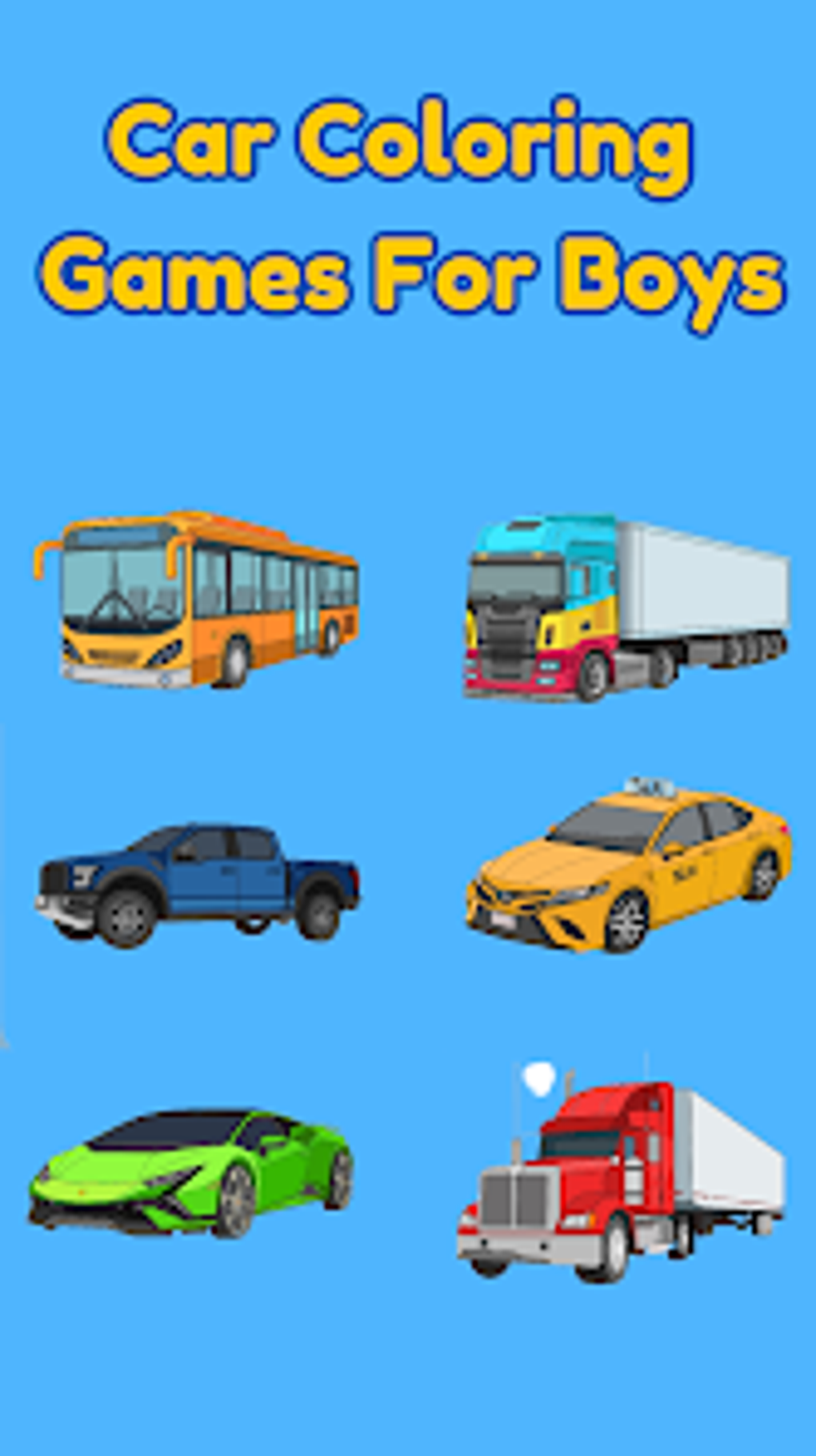 Android 용 Car coloring games for boys - 다운로드