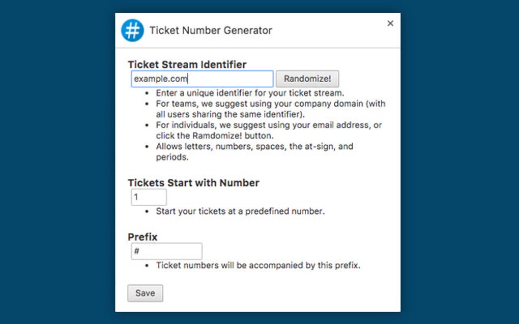 Ticket Number Generator, by OneHat for Google Chrome - Extension Download