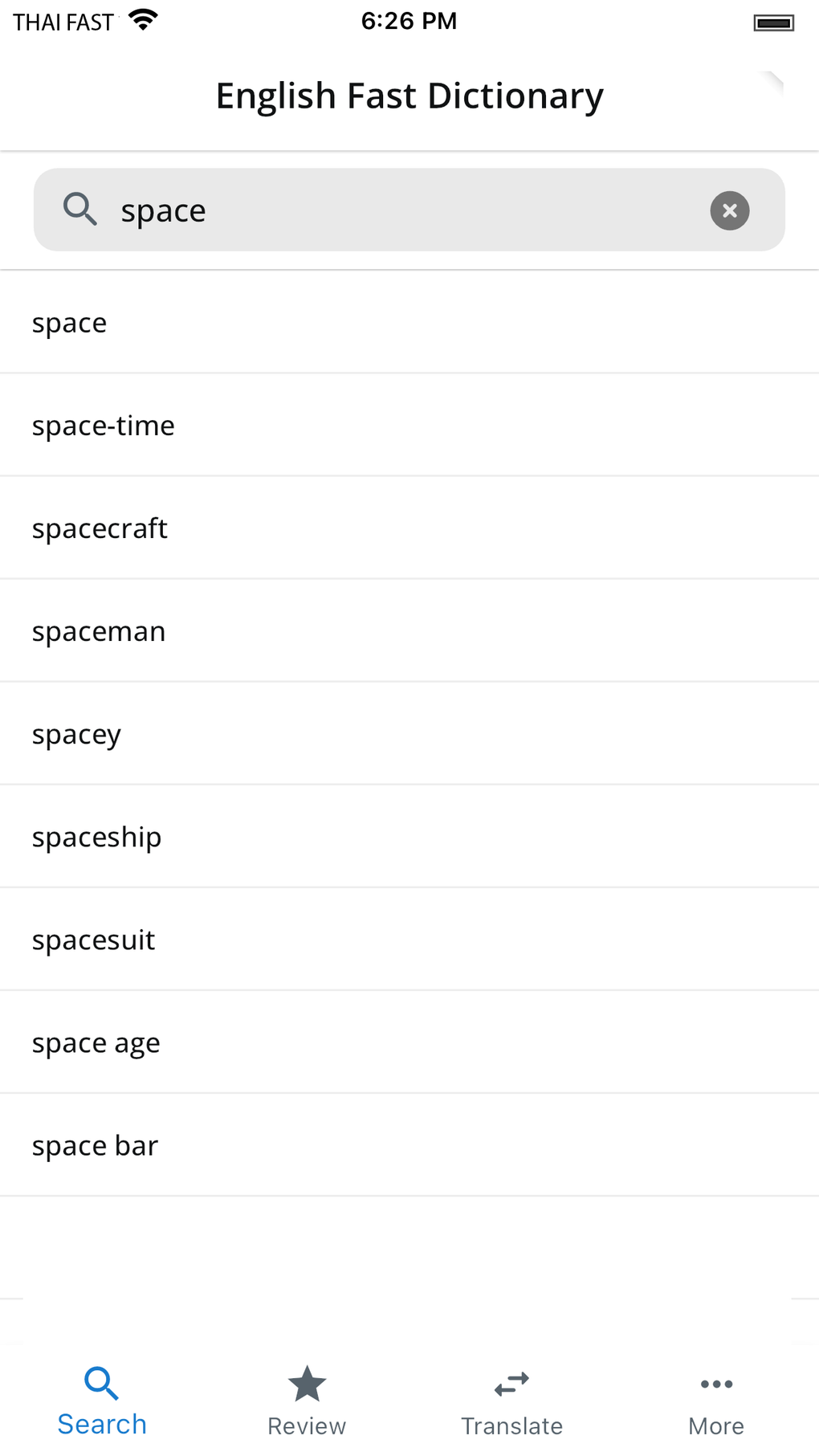English Fast Dictionary para iPhone - Descargar