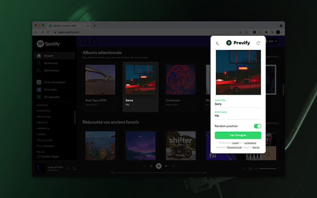 Prevify — Spotify Artwork Previewer for Google Chrome - Extension Download