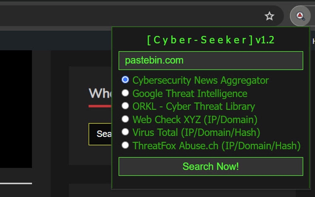 Cyber-Seeker per Google Chrome - Estensione Download