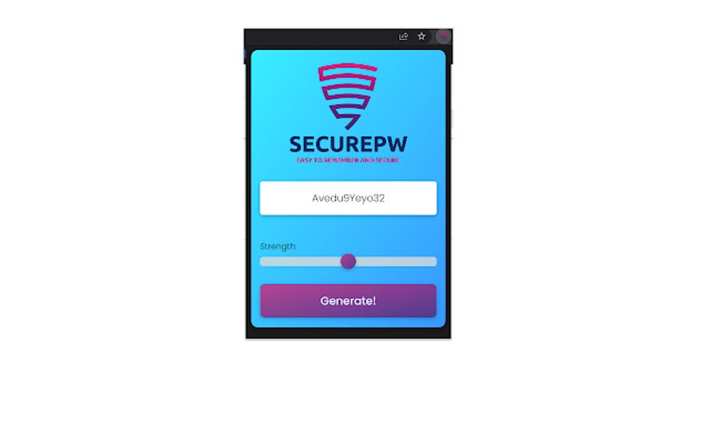 SecurePW - Readable Password Generator Google Chrome 용 - 확장 프로그램 다운로드