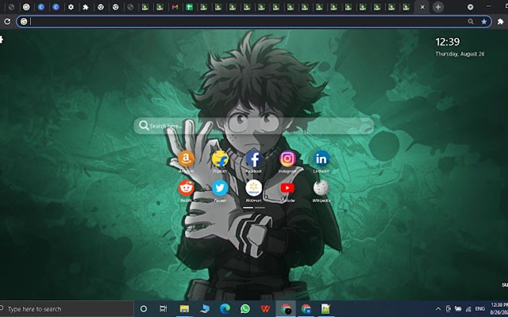 My Hero Academia Deku Wallpaper New Tab Theme for Google Chrome ...