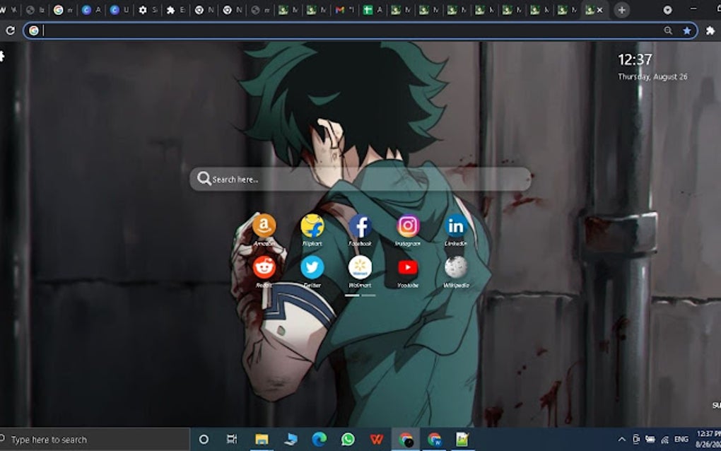 My Hero Academia Deku Wallpaper New Tab Theme for Google Chrome - Extension Download
