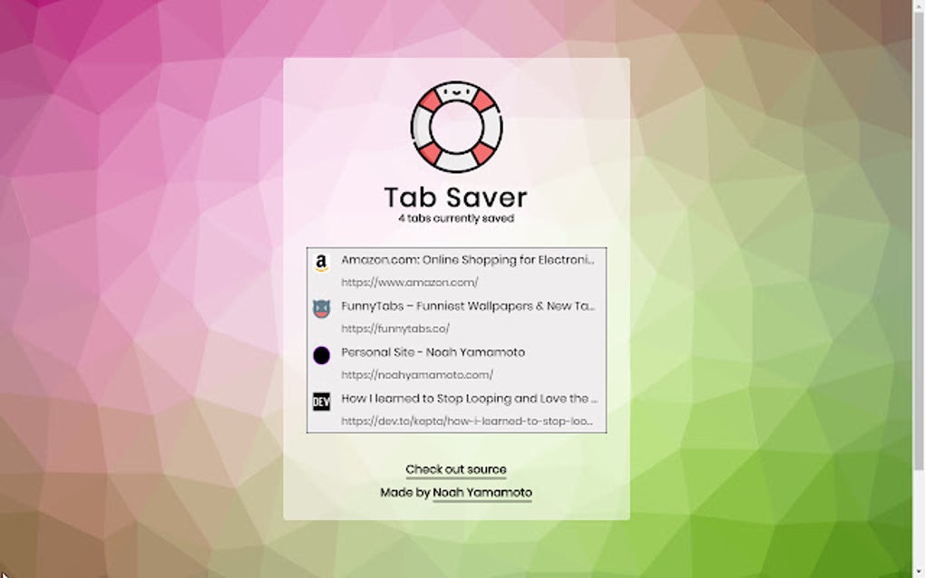 Tab Saver for Google Chrome - Extension Download