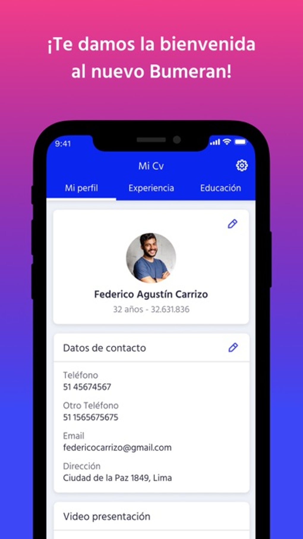 Bumeran Empleos en Perú para iPhone - Descargar