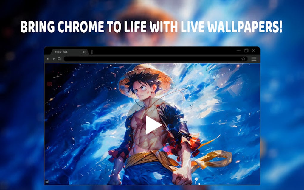 Hero: Monkey D.Luffy Dark Blue Theme Dimensions für Google Chrome - Erweiterung Download