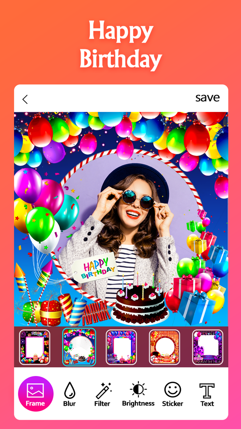 Happy Birthday Photo Frame for Android - Download
