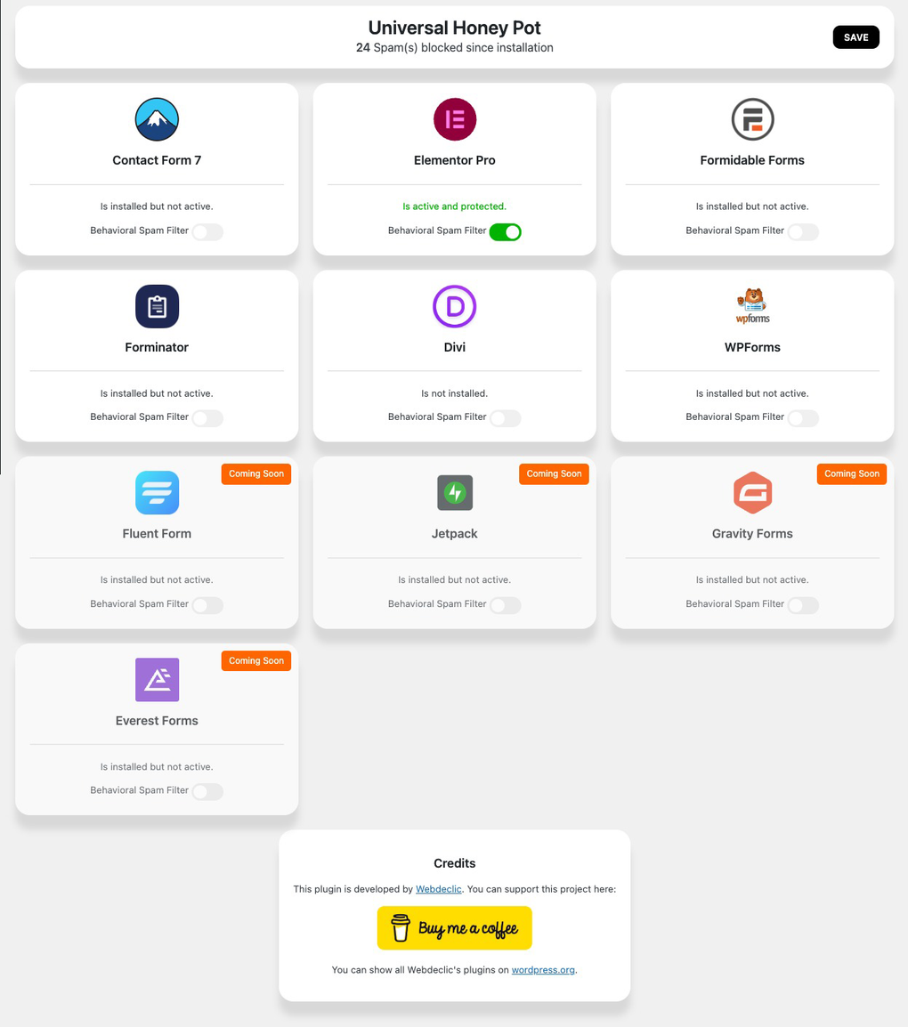 Universal Honey Pot para WordPress - Descargar