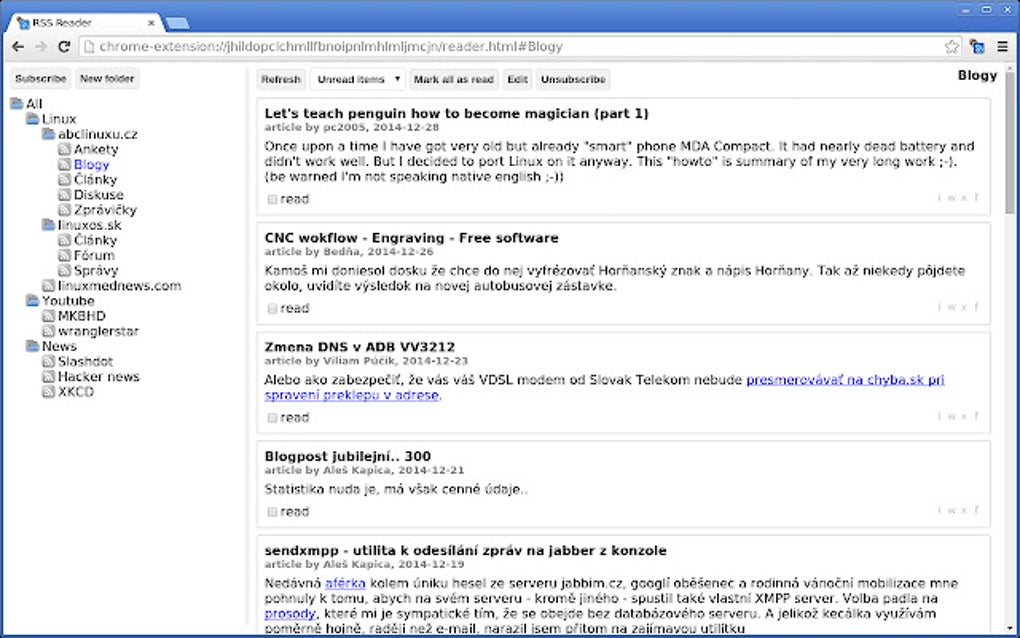 RSS Reader for Google Chrome - Extension Download