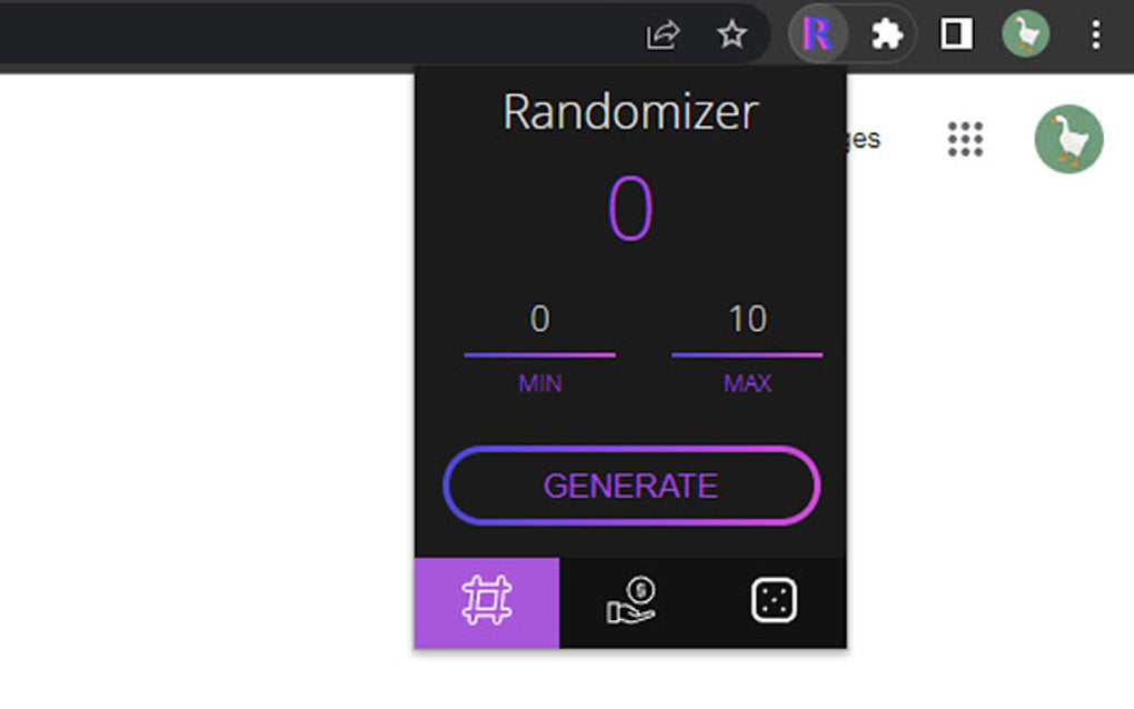 Randomizer - Random Number, Coin Flip, Dice Google Chrome 용 - 확장 프로그램 다운로드