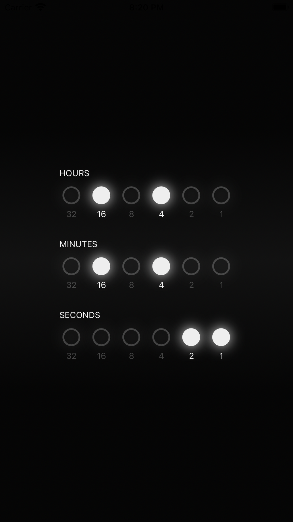 Binary Watch Clock Widget para iPhone - Descargar