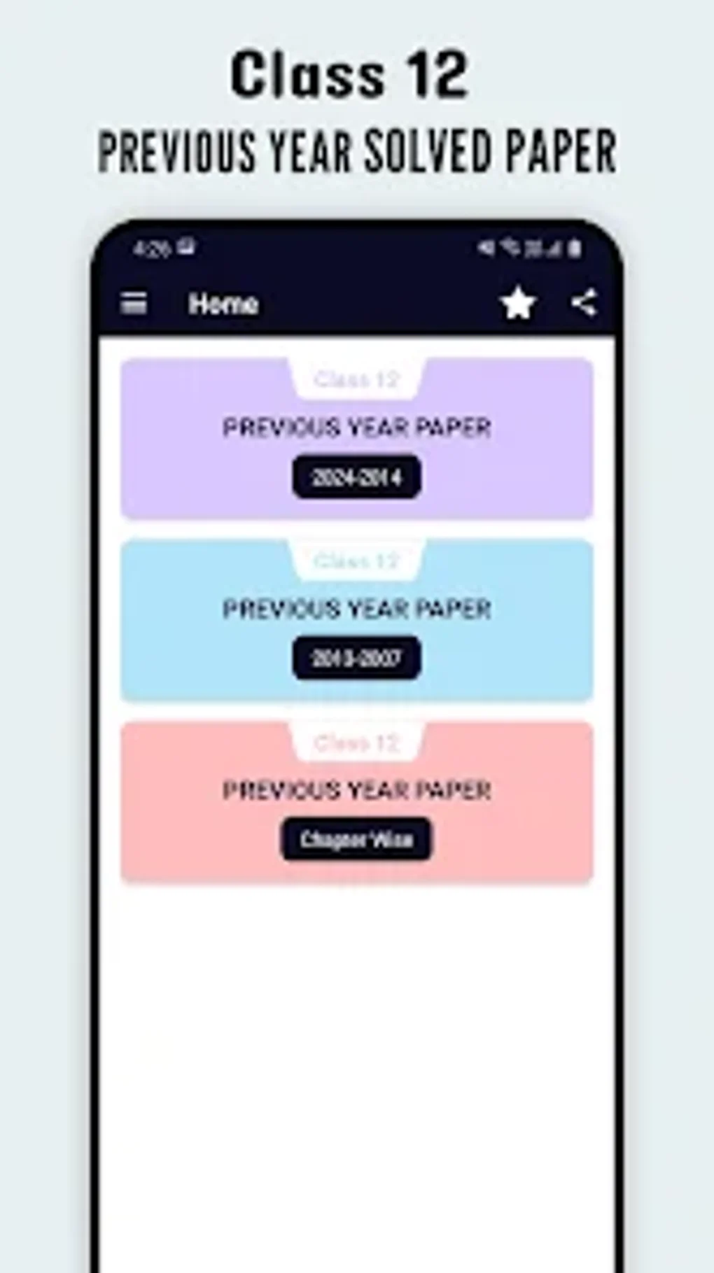 Class 12 previous year papers สำหรับ Android - ดาวน์โหลด
