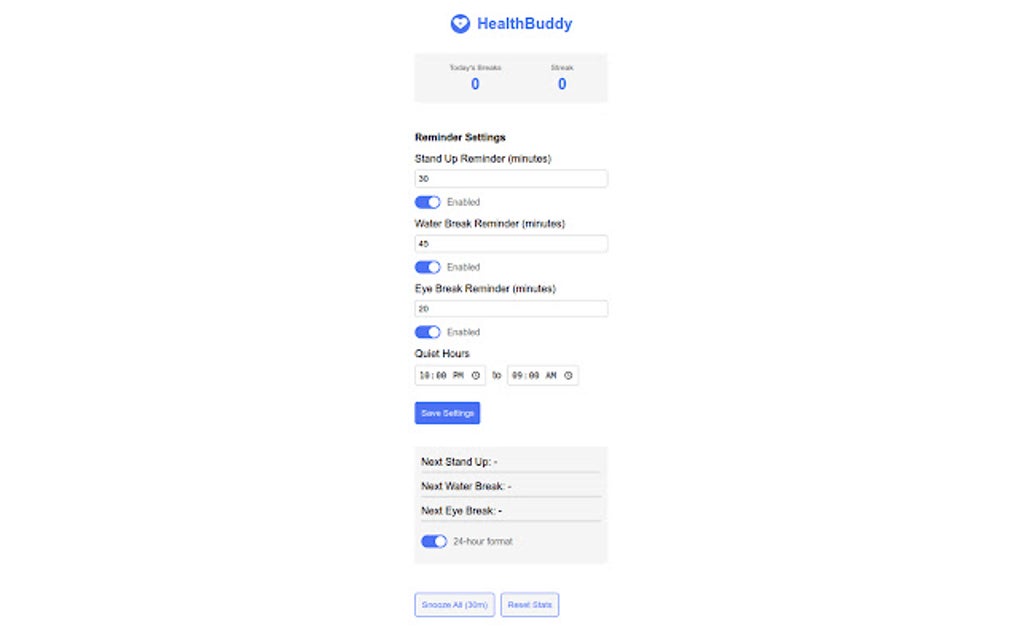 HealthBuddy para Google Chrome - Extensión Descargar