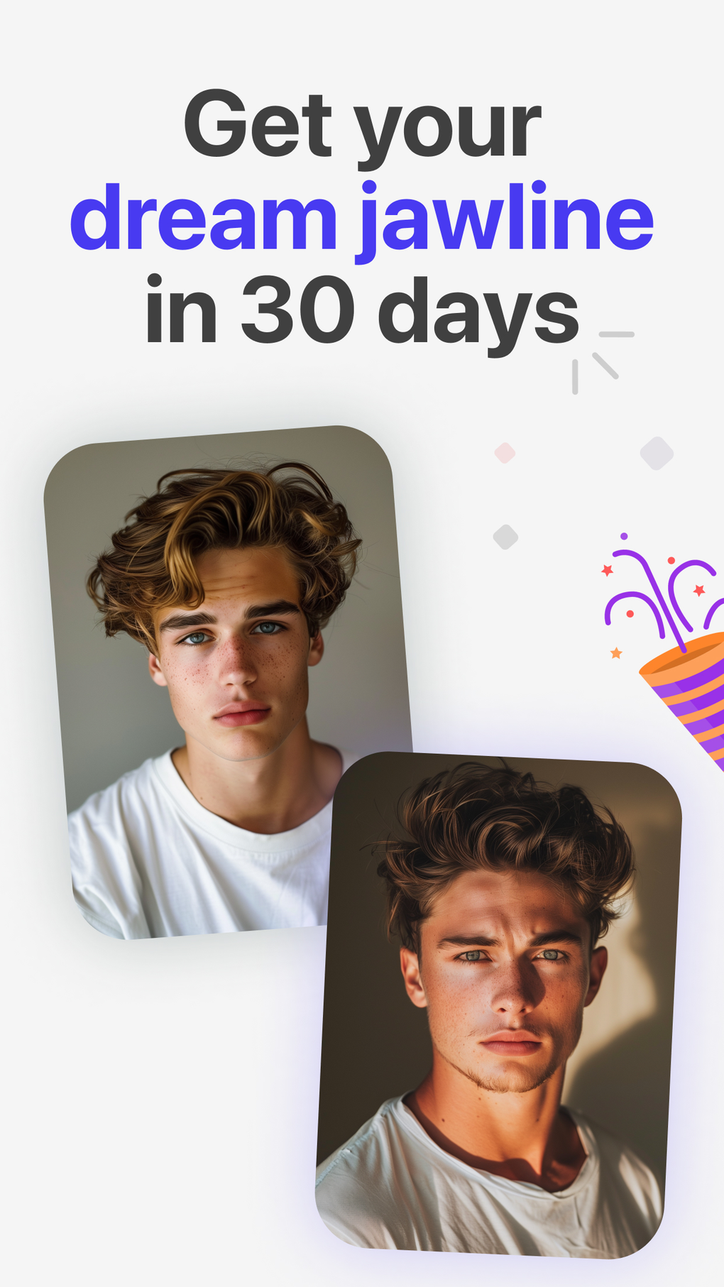 Jawline Exercises: Mewing Men pour iPhone - Télécharger