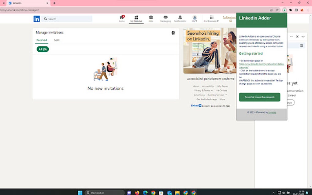 LinkedIn Adder Google Chrome 용 - 확장 프로그램 다운로드