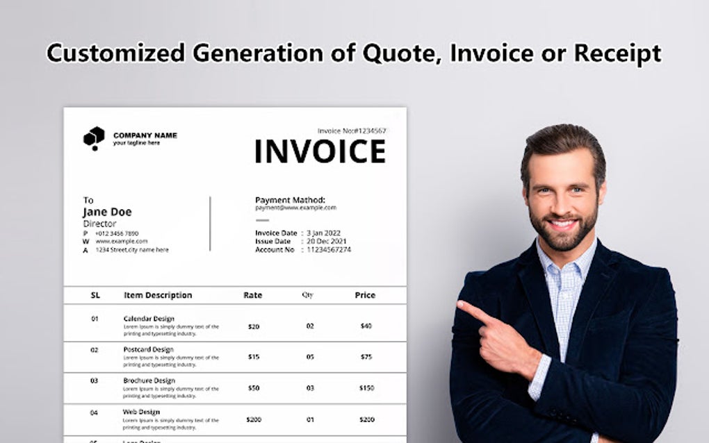 Invoice Generator para Google Chrome - Extensión Descargar