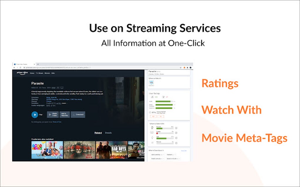 FlickZee - Find What to Watch Now para Google Chrome - Extensión Descargar