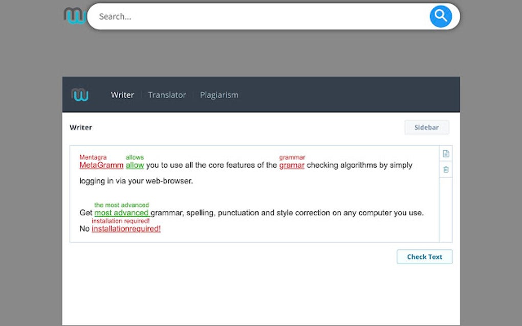 MetaGramm grammar checker for Google Chrome - Extension Download