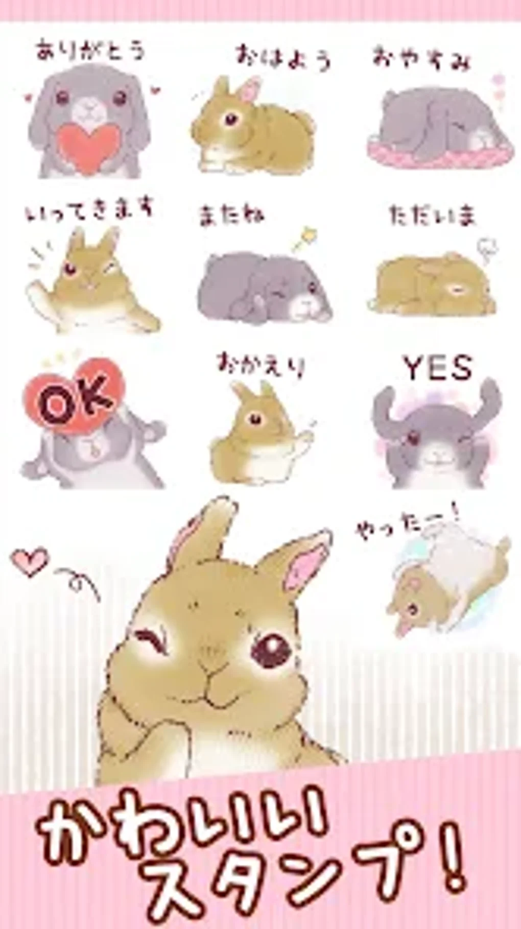 Rabbit Pom and Moco Stickers สำหรับ Android - ดาวน์โหลด