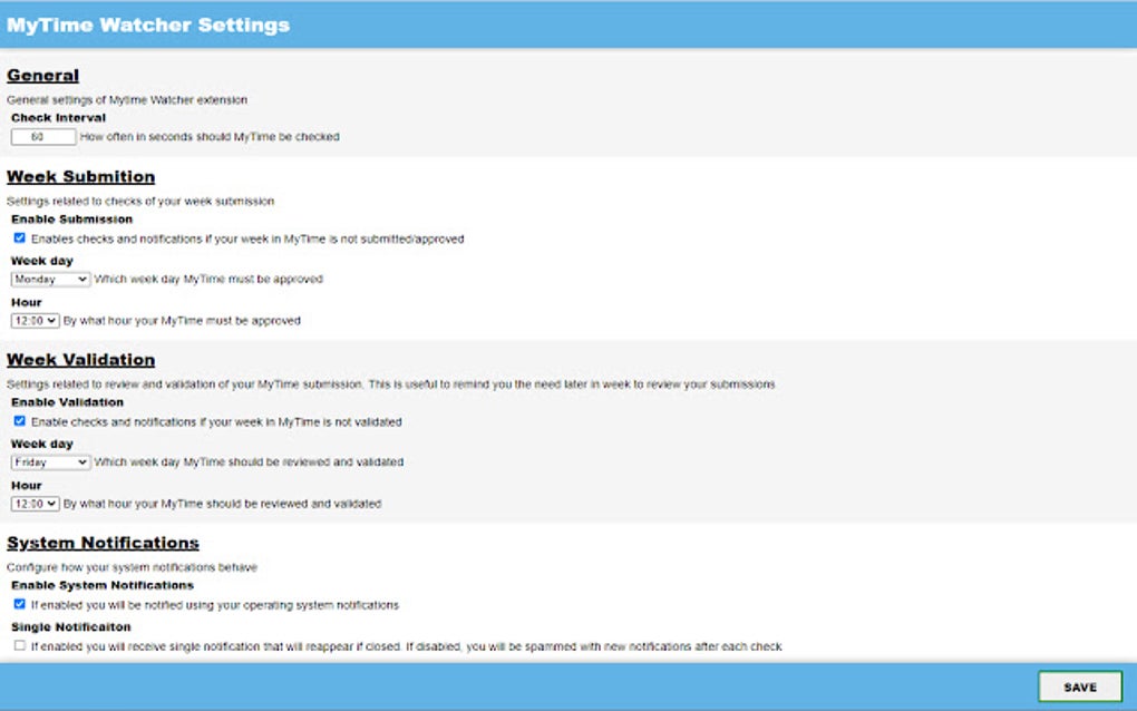 TE MyTime Watcher for Google Chrome - Extension Download