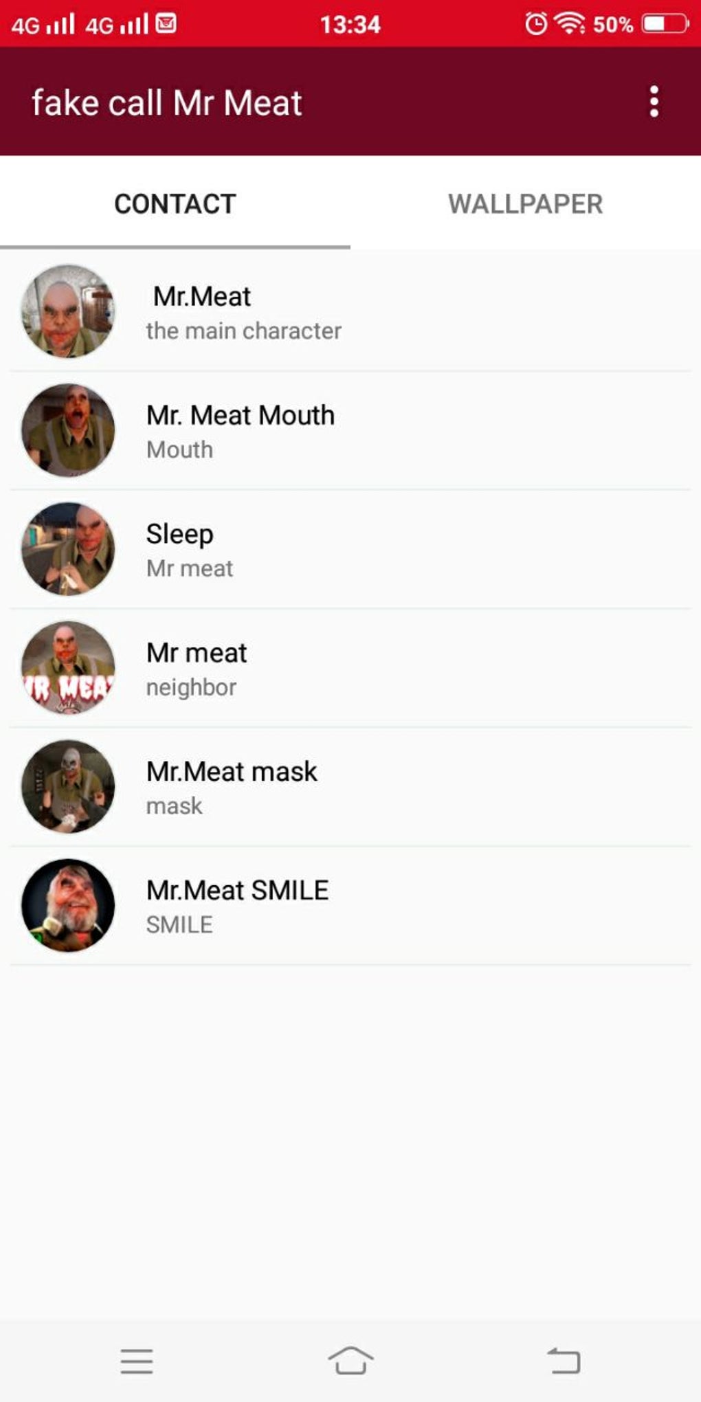 Scary Meat Fake Video Call for Android - Download