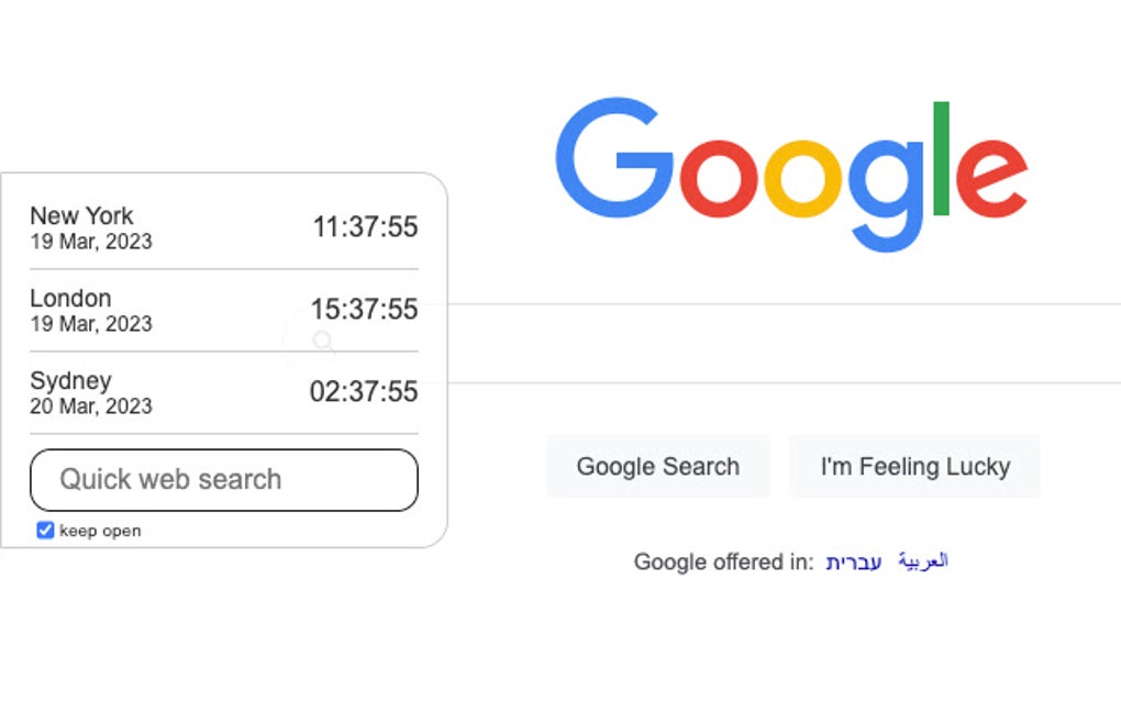 World Clock Google Chrome 용 - 확장 프로그램 다운로드