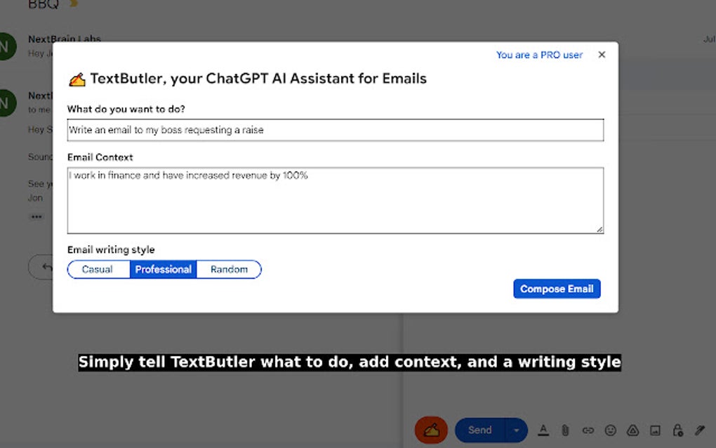 TextButler, Your ChatGPT AI Gmail Assistant Google Chrome 용 - 확장 프로그램 다운로드